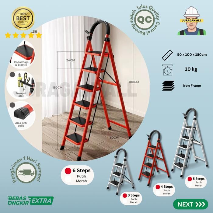 Jual Stok Ready.! Tangga Lipat/Tangga Portable/Tangga Lipat Besi ...