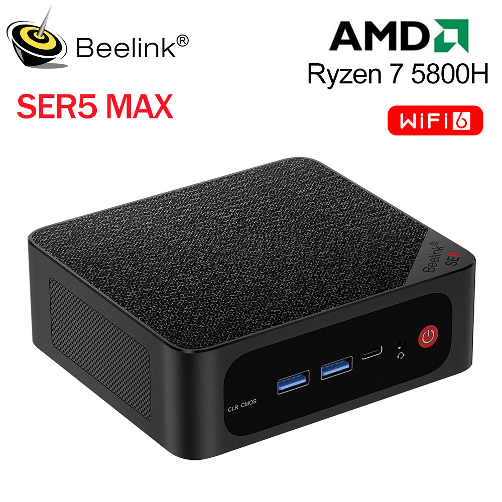 Jual Beelink SER5 Mini PC AMD Ryzen 5 5700U 16GB NVME SSD 500GB 4K Dual ...