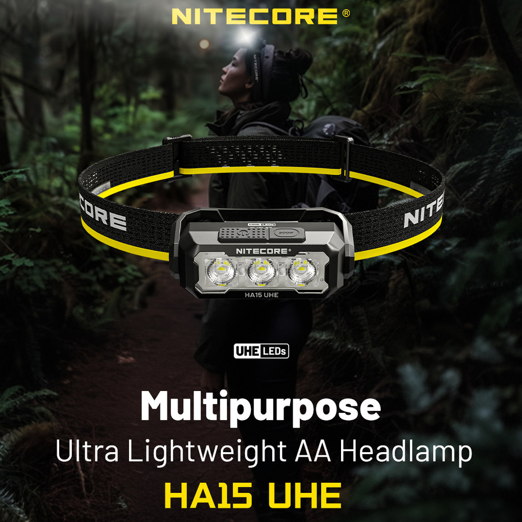 Jual RD NITECORE HA15 UHE Senter Kepala LED Headlamp 6 Core Lightweight ...