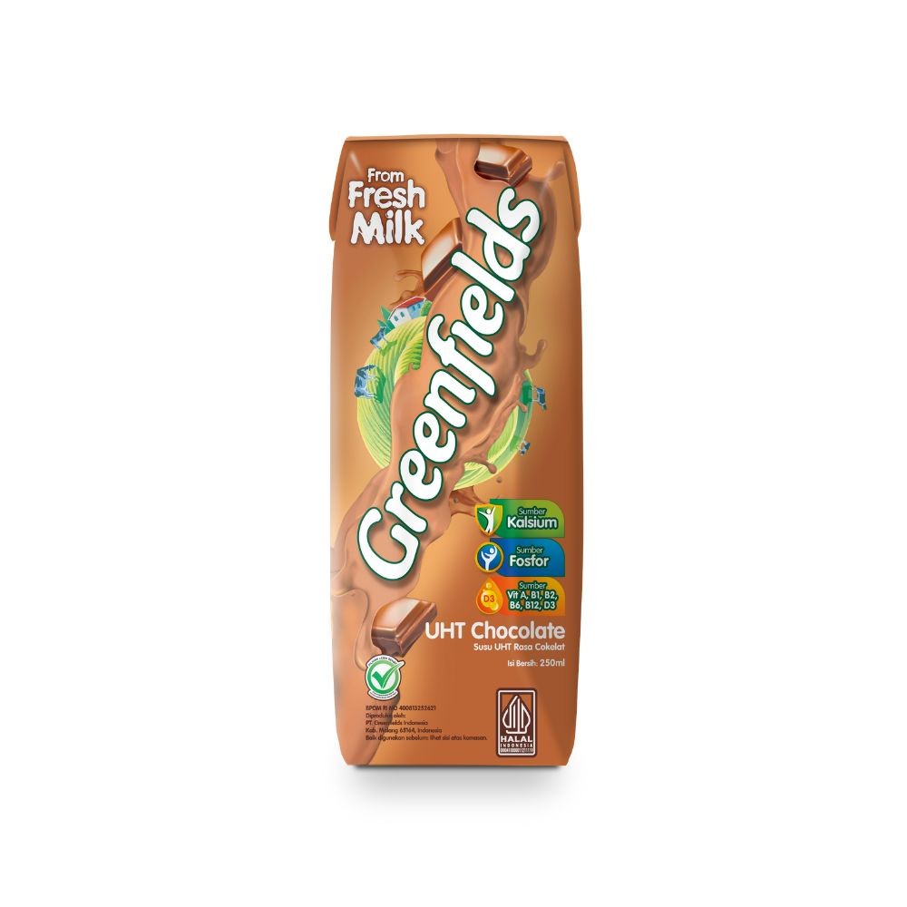 Jual Greenfields Susu UHT Chocolate 250 ml | Shopee Indonesia