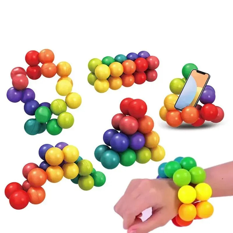 Jual Sensory Fidget Toys - 3D Rotating Educational Balls For Stress ...
