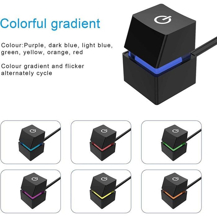 Jual Tombol Power Pc Komputer Eksternal Universal Rgb Led Pc Power ...