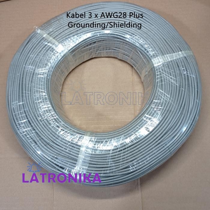 Jual Kabel 3 x AWG28 Silver Tinned Cu Plus Grounding Shielding Per ...