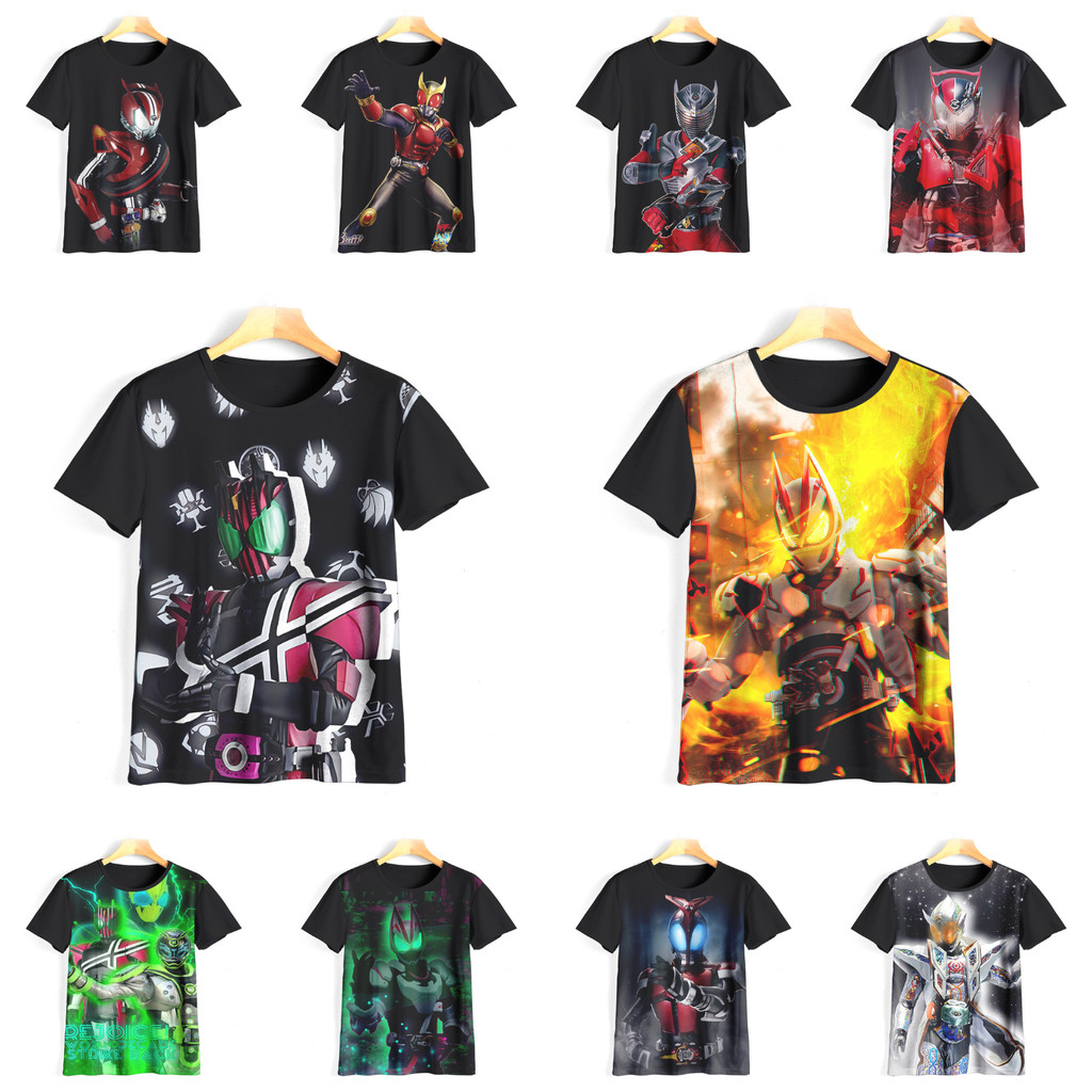 Jual Kaos Kamen Rider 3D Keren Kaos Motif Kamen Rider V1 Baju Animasi ...