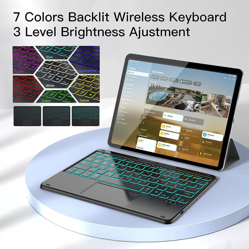 Jual Backlit Keyboard for Samsung Galaxy Tab S10 FE Plus S9 Ultra FE+ ...