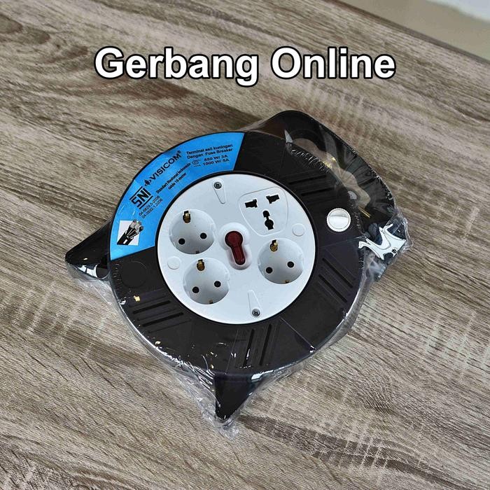 Jual (Expert) VISICOM Kabel Roll 4 Lubang 15 Meter 10 Meter 15 m 10 m ...