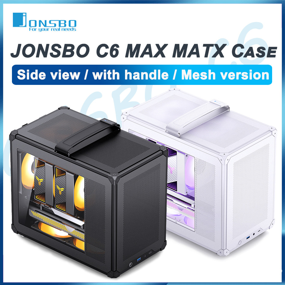 Jual JONSBO C6 MAX Desktop M-ATX Case Type-c Side Transparent Handheld ...