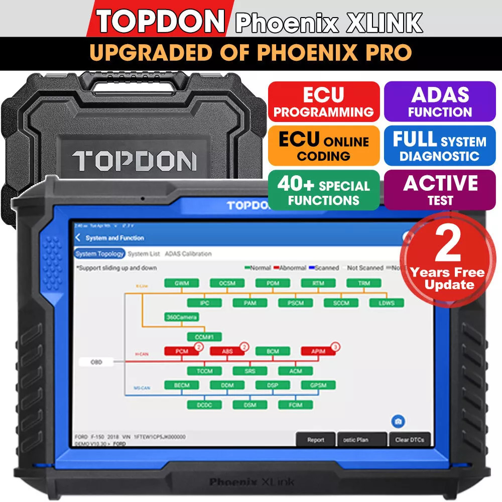 Jual Topdon Phoenix Xlink Car Obd2 Diagnostic All System Cloud-Based ...