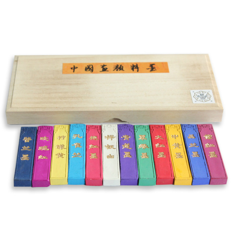 Jual 12 Colors Ink Sticks Tinta China Calligraphy Ink Stick Writing ...