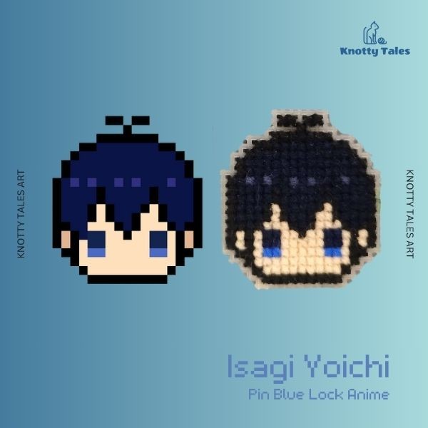 Jual Isagi Yoichi Pin Button Blue Lock Merchandise Anime Pixel Handmade ...