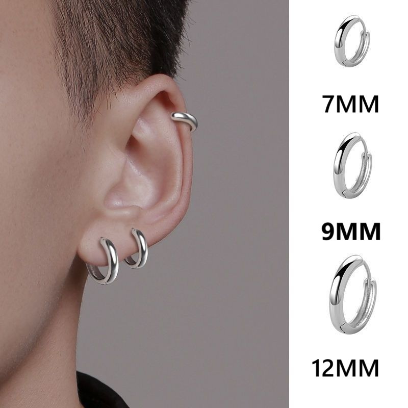 Jual Anting Tindik Classic Thin Silver 1PCS / Anting Copper Model Bulat ...