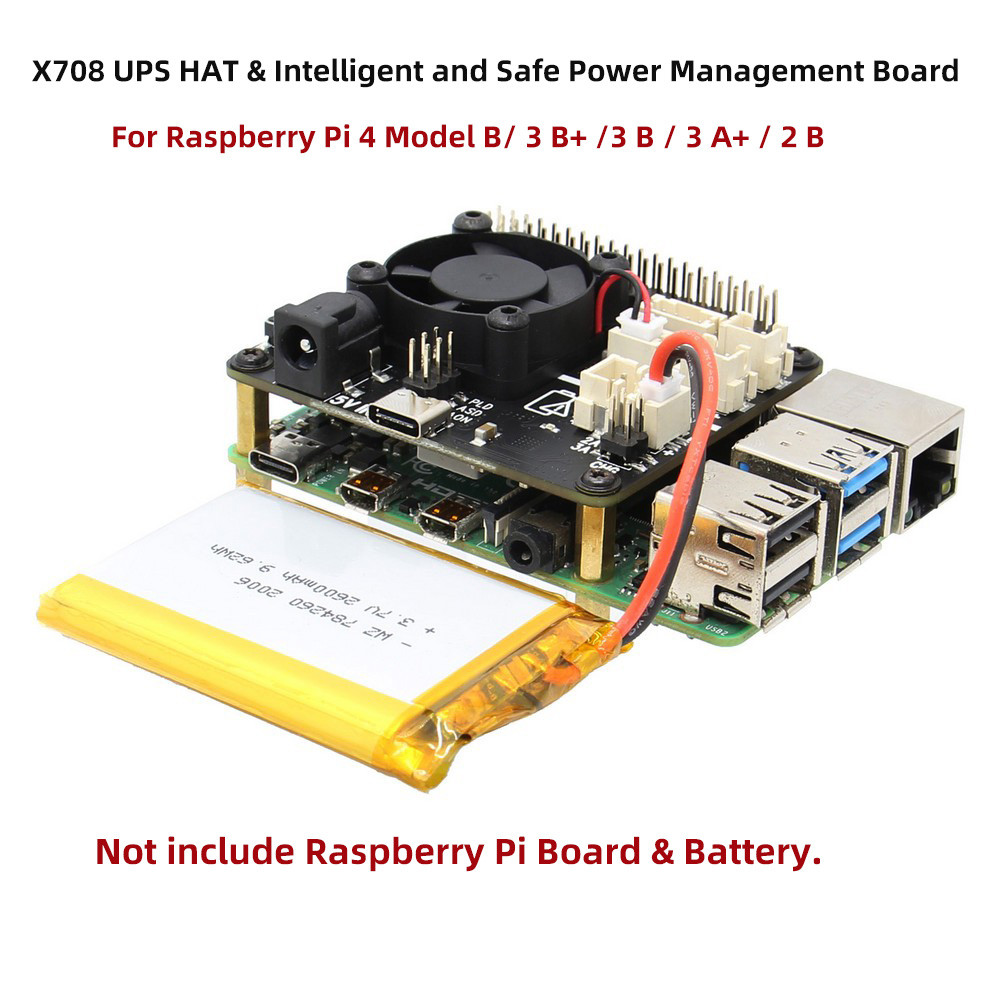 Jual everybody_storee Raspberry Pi X708 UPS HAT & Power Management ...