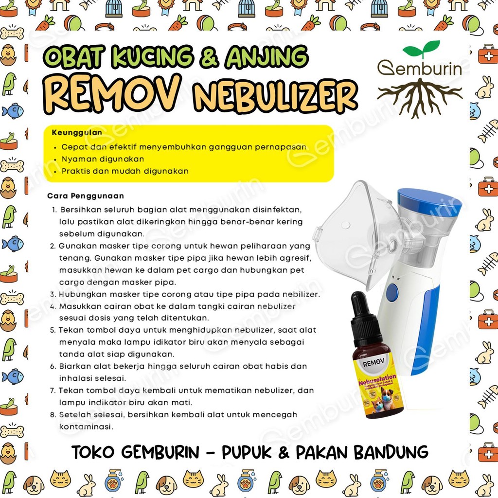 Jual REMOV Paket Nebulizer + Nebusolution 20ML / Obat Uap Sesak Nafas ...