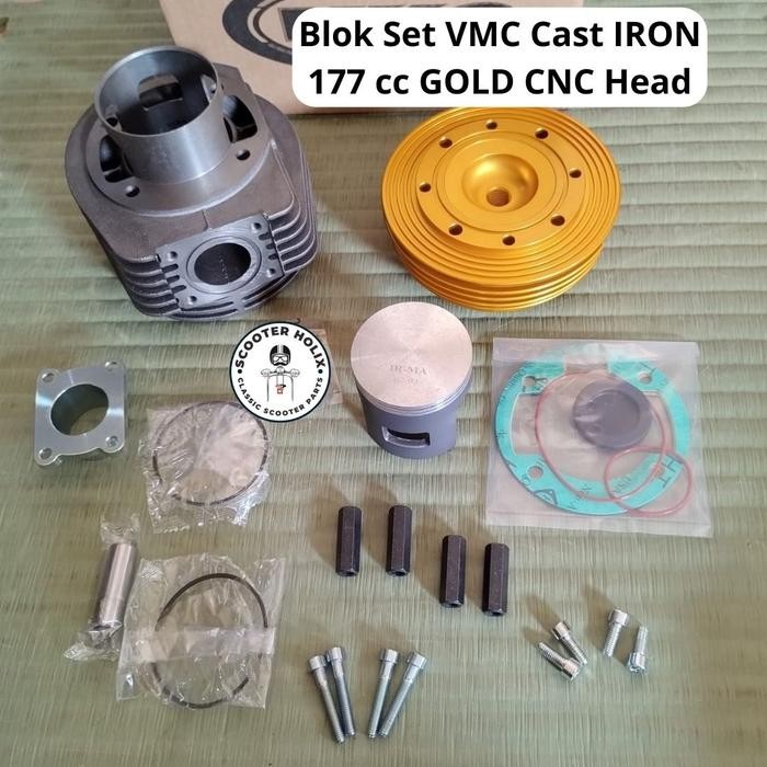 Jual Blok Set VMC Cast IRON 177 cc GOLD CNC Head utk PX Exclusive Excel ...