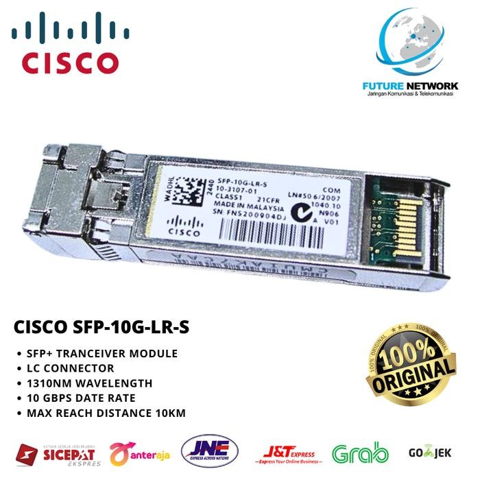 Jual CISCO SFP-10G-LR-S Modul Transceiver SFP+ LC Connector 1310NM ...