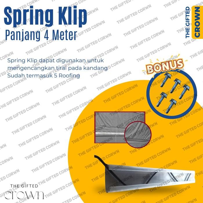 Jual SPRING CLIP 4 METER/KAWAT ALAT PASANG PLASTIK UV GREEN HOUSE KLIP ...