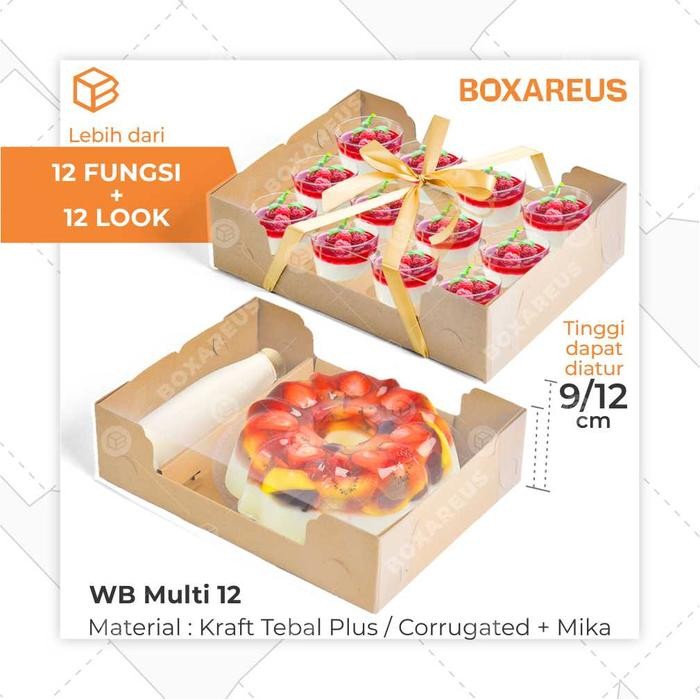 Jual Pilihan- Box Pudding Cup Cake Dus Hampers Puding Kue Sekat Jendela ...