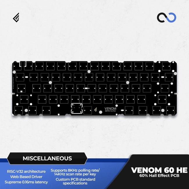 Jual Geonworks VENOM 60 HE PCB Hall Effect 60% Gaming Keyboard Rapid ...