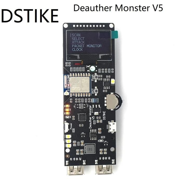 Jual DSTIKE WiFi Deauther Monster V5 ESP8266 18650 Development board ...