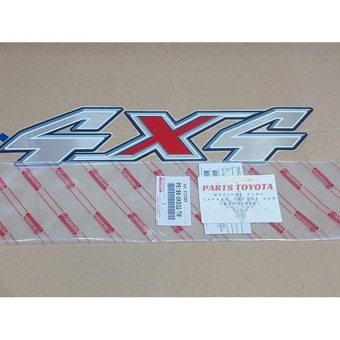 Jual Stiker Sticker 4X4 Hilux Vigo Fortuner Asli Original P5186-0K502 ...