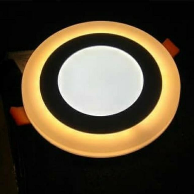 Jual Lampu Downlight Led Panel Bulat 2 Warna 18W 6 Watt Putih Kuning ...
