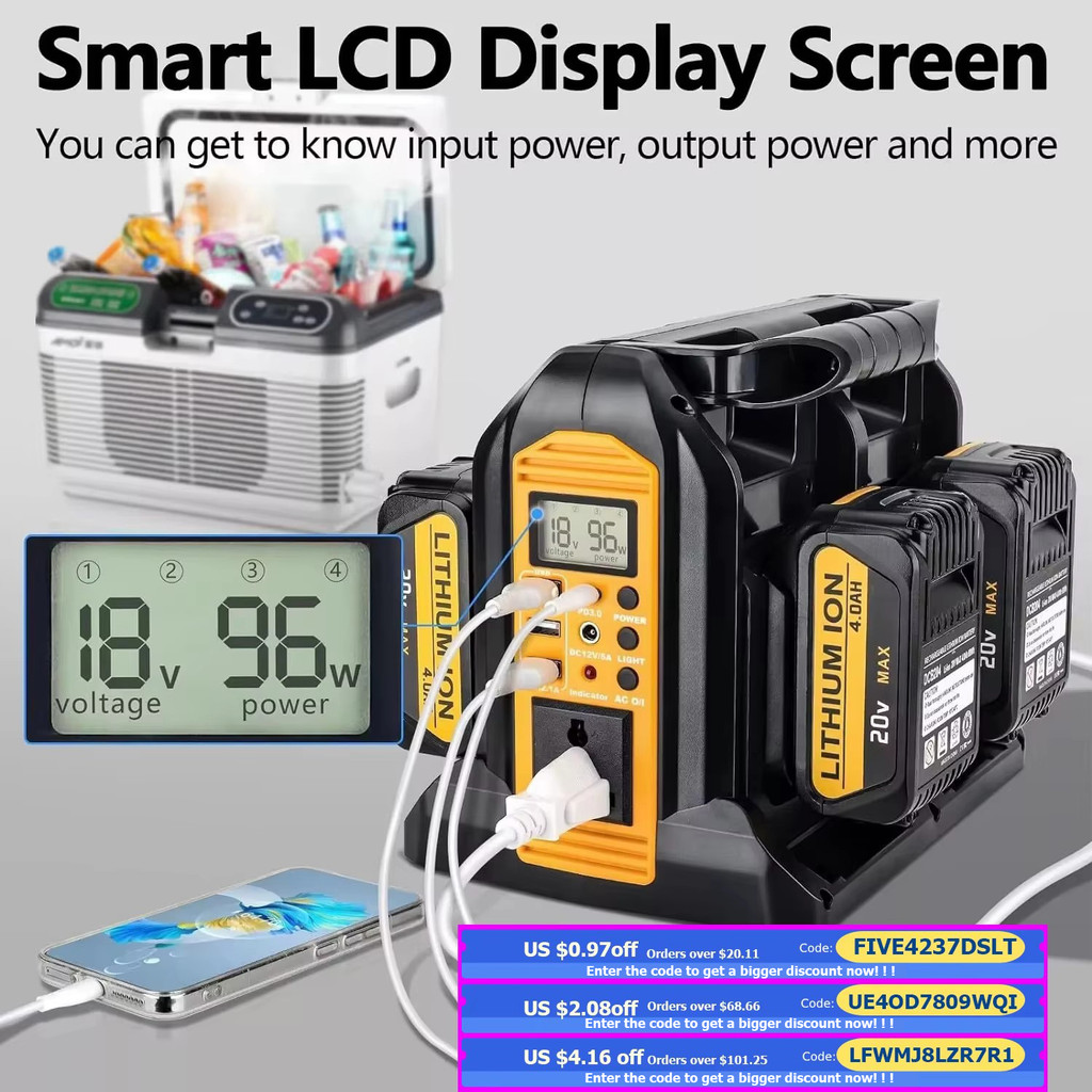 Jual 350W Output Portable Inverter for Dewalt 20V Max Battery Power ...