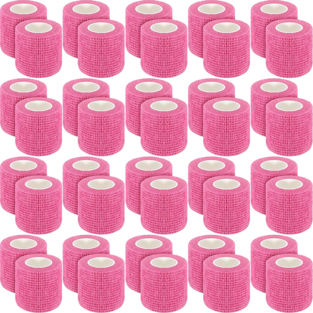 Jual 48/24/12/6/3 Pink Tattoo Grip Bandage Cover Wraps Tapes Nonwoven ...