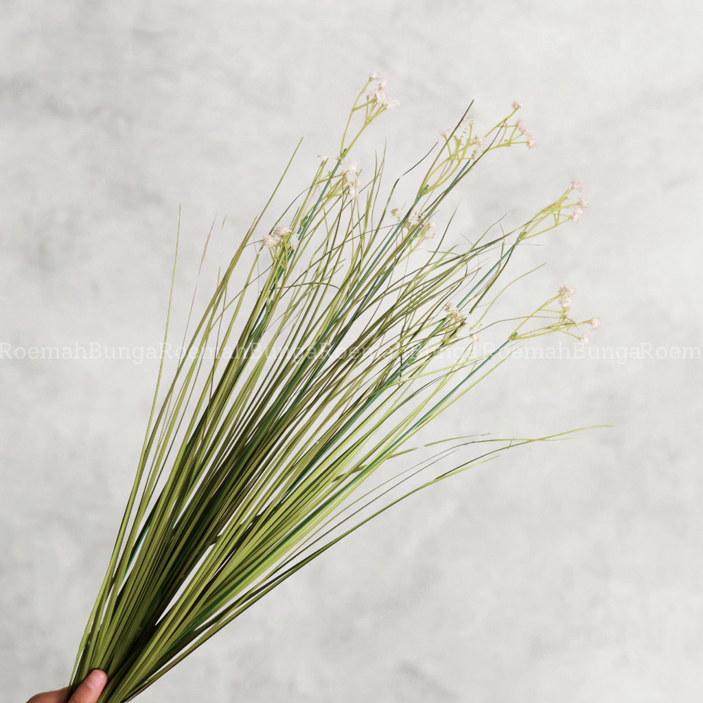 Jual 3 Cabang Babybreath Grass Rumput Ilalang / Real Touch Artificial ...
