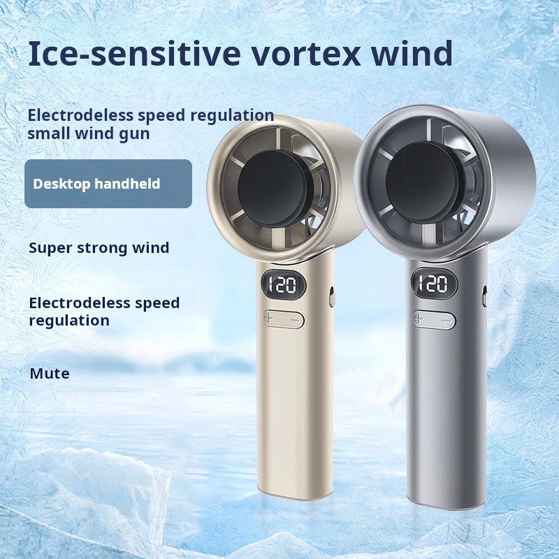 Jual Mini Handheld Small Fan Ice Compress High-Speed Vortex Infinitely ...