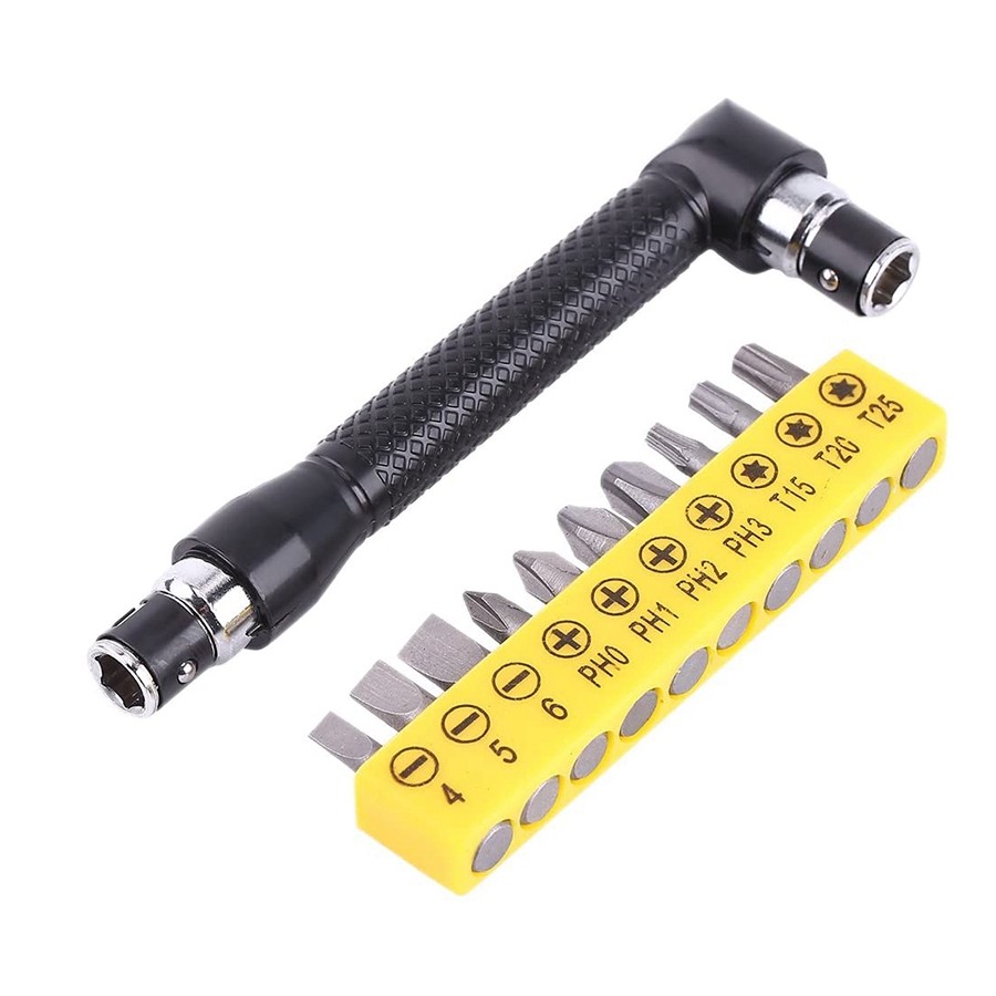 Jual Hex Socket Wrench 1/4Inch L Shaped Socket Wrench Set with 10Pcs ...