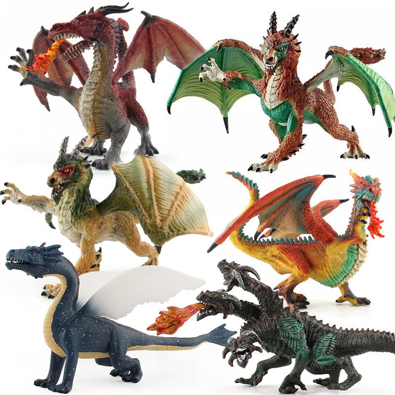 Jual Realistic Western Mythology Series Warcraft Dragons Model Solid ...