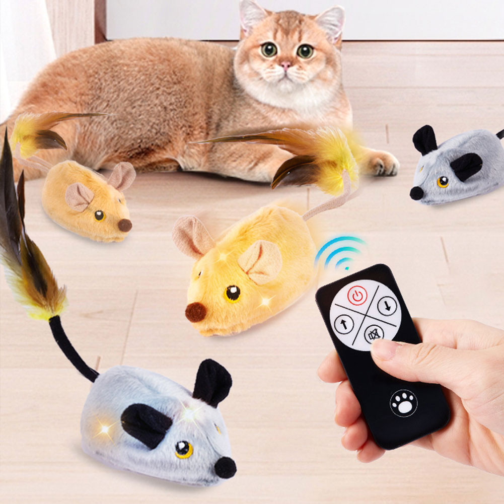 Jual Interactive Mice Moving Toy Cat Toy Electronic Squeaky Cat Toys ...