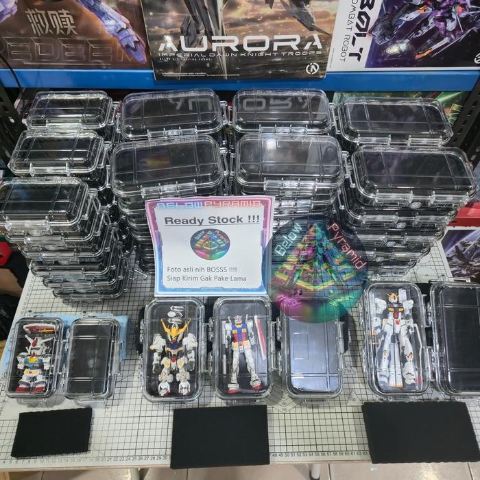 Jual Display Storage Box Gundam Case Waterproof Transparant With Safety ...