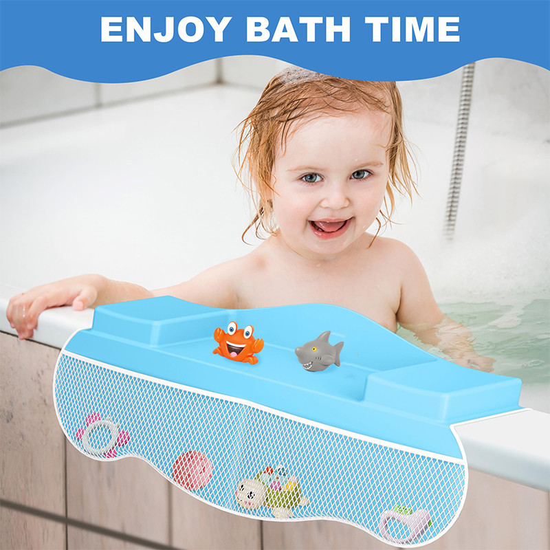 Jual Splash Guard For Bathtub-Silicone Tub Topper Splash Guard For Kids ...