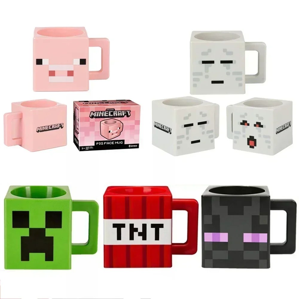 Jual 230Ml Minecraft 3D Mug Capacity Tnt Coolie Fear Block Grassland ...