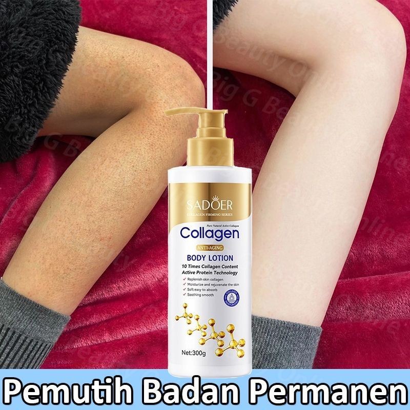 Jual SADOER Collagen Body Lotion Pemutih Badan - 300 Gram Jaga Kelembaban & Mengurangi Tanda ...