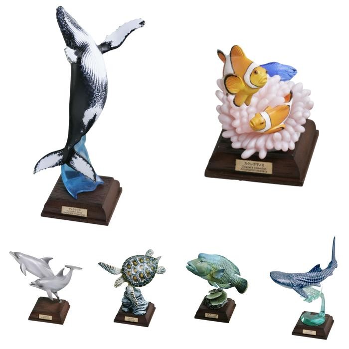 Jual set 6 nature techni color NTC stand figure ocean marine animal ...