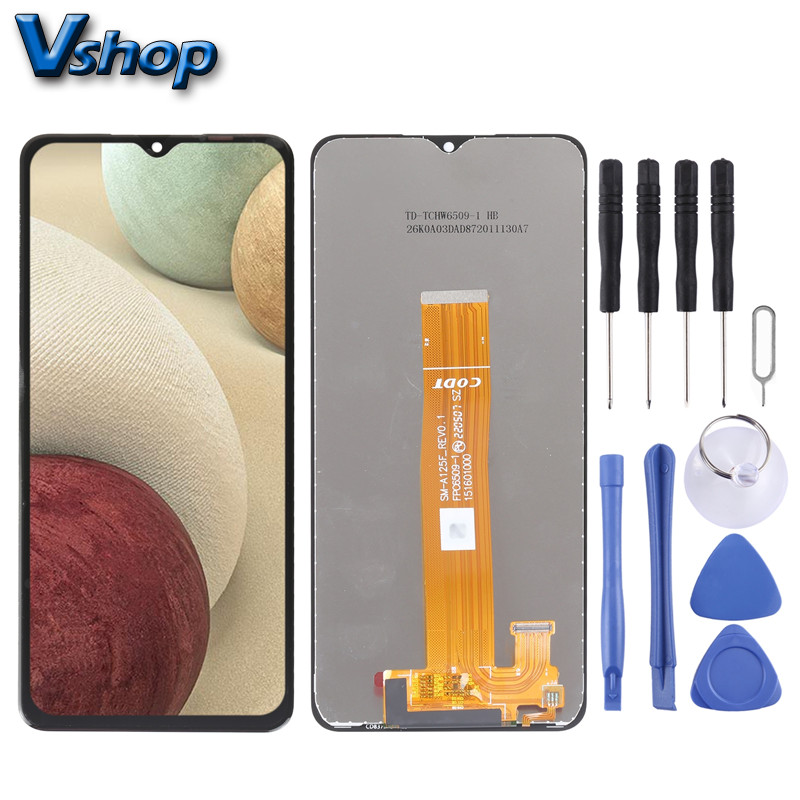 Jual LCD Screen and Digitizer Full Assembly for Samsung Galaxy A12/A12 ...