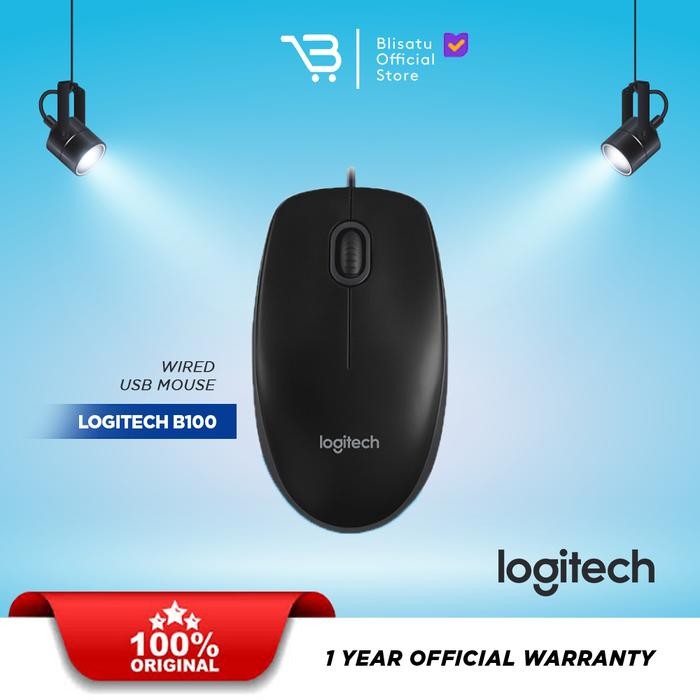 Jual Logitech Mouse Kabel B100 Garansi Resmi 1Tahun | Shopee Indonesia