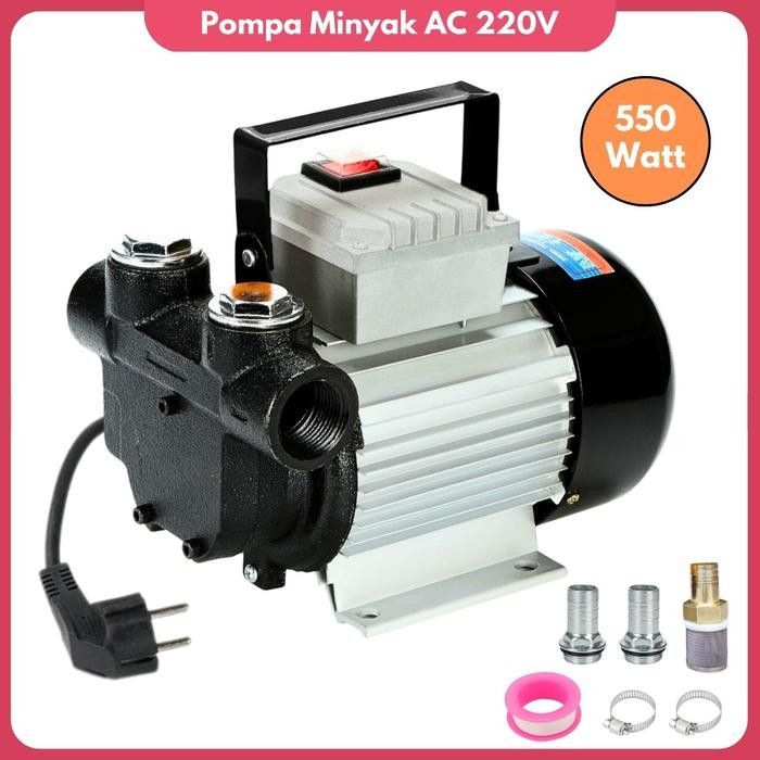 Jual Pompa Minyak AC 220V 550W Pompa Sedot Minyak Solar Oli Listrik PLN ...