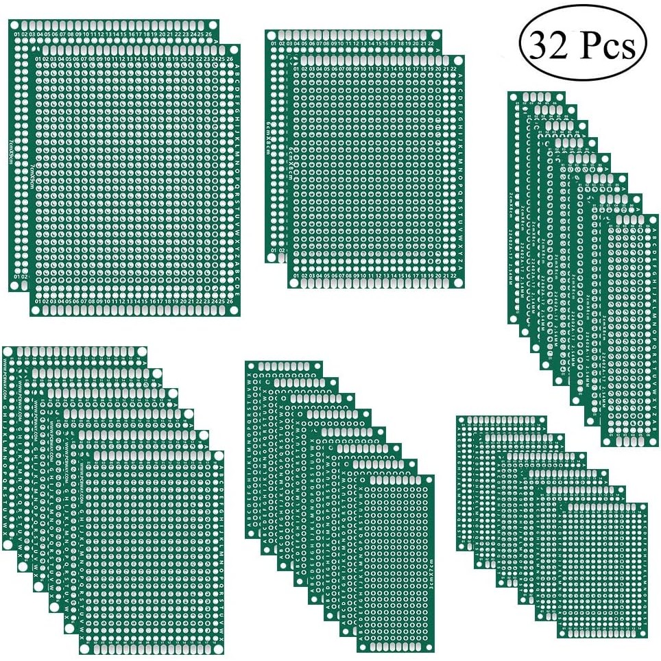 Jual VIRAL 32 Pcs Double Sided PCB Board Prototype Kit 6 Sizes ...