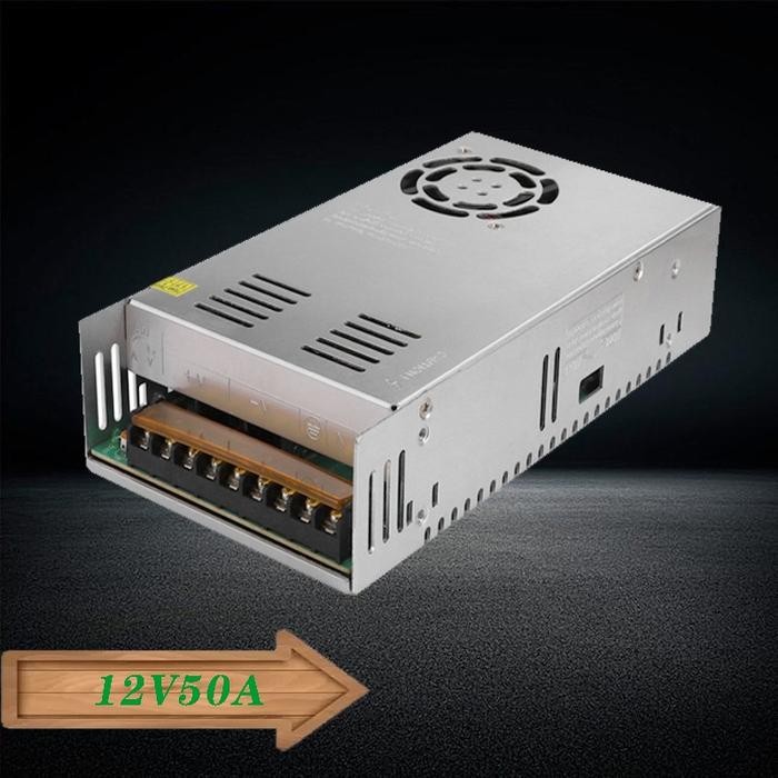 Jual Switching Power Supply PSU 12V 50A 12 Volt 50 Amper kipas | Shopee ...