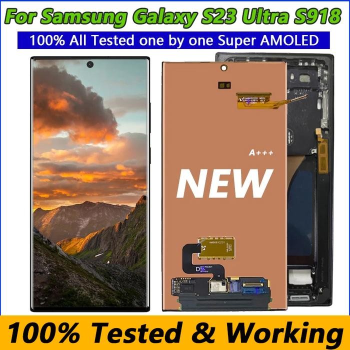 Jual S23 Ultra 100Persen AMOLED LCD Display For Samsung Galaxy S23 ...