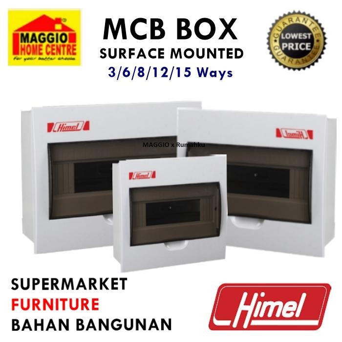 Jual KOTAK BOX MCB - PANEL BOX PLASTIK - MCB BOX 4 - 12 Ways - HIMEL ...