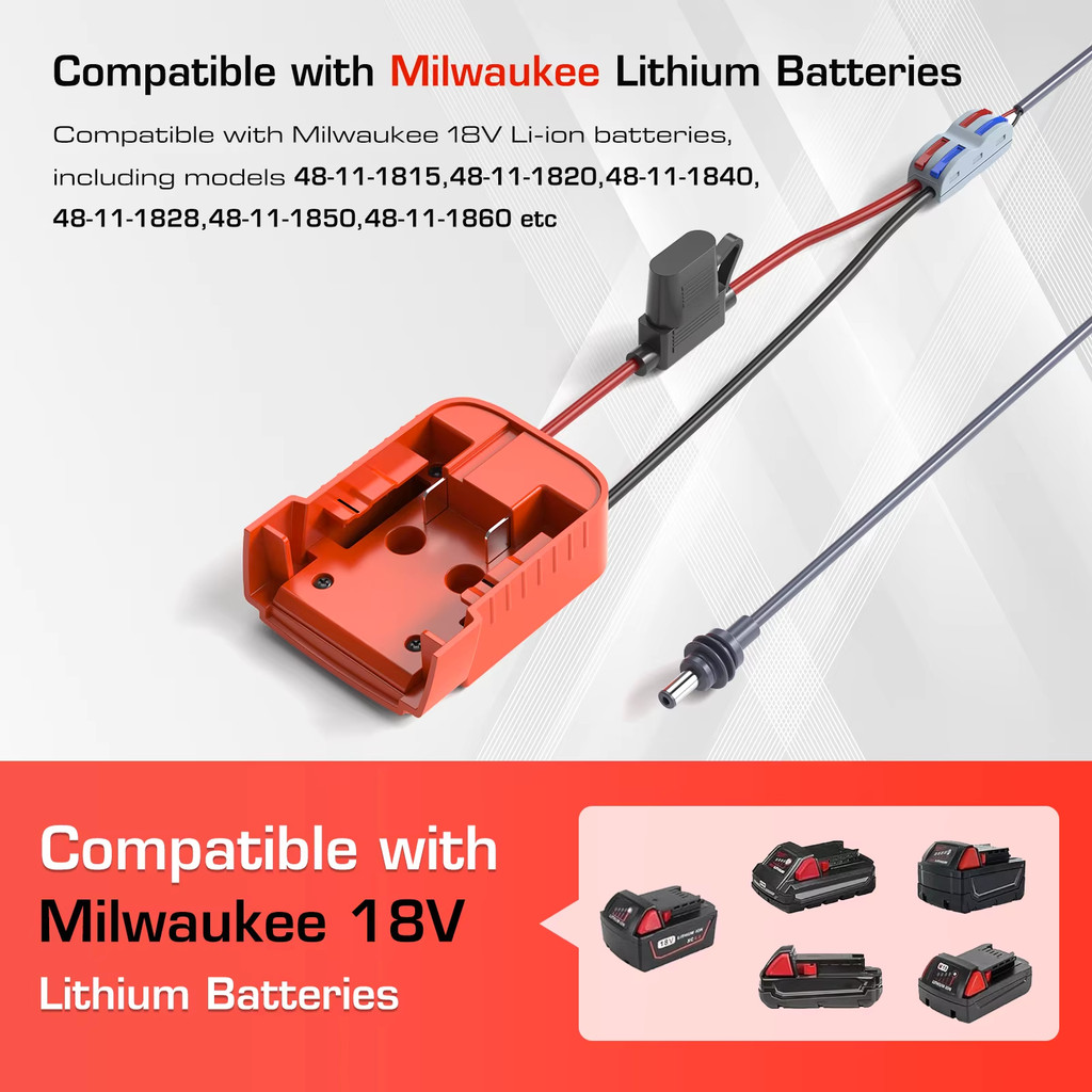 Jual EDUP SK0108 Starlink Mini Milwaukee Battery Adapter with Fuse and ...