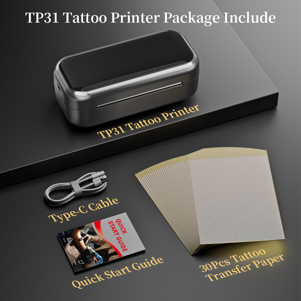 Jual TP31 Wireless Tattoo Stencil Printer Thermal Label Printer with ...
