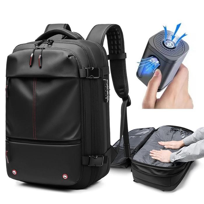 Jual Men Airback Backpack Vacuum Seal Business Travel Compression ...