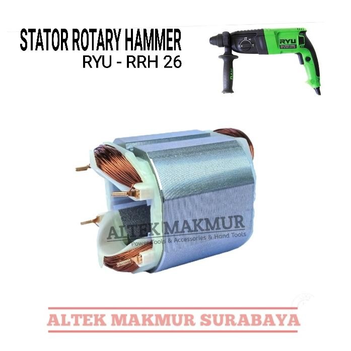 Jual STATOR RUMAH ARMATURE RYU RRH26 BANTALAN BOR ROTARY HAMMER RYU RRH ...