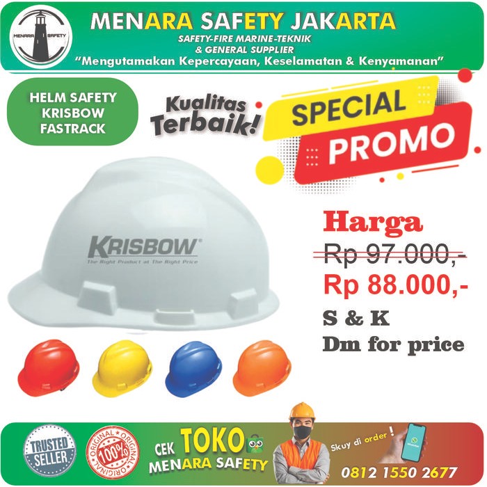 Jual Promo Helm Safety Proyek KRISBOW / Helm Proyek KRISBOW | Shopee ...