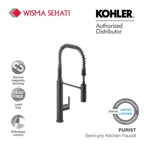 Jual KOHLER Purist Single-handle Kitchen Sink Faucet Black K-24982T-4 ...